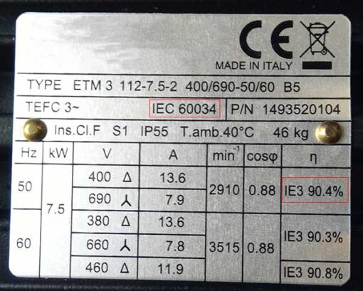 Động Cơ Tiêu Chuẩn IE3 - Các Dòng Tiêu Chuẩn IE - Aptvietnam.com.vn